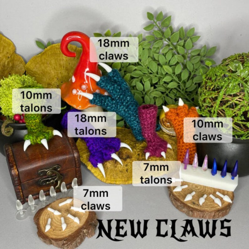 Claws for Amigurumi, Dragon Claws, Claws for Crochet, Claws for ...
