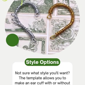 Ear Cuff Template, Make Your Own Earcuff Base, Wire Wrapped Ear Cuff ...