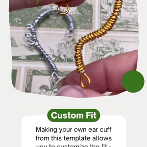 Ear Cuff Template, Make Your Own Earcuff Base, Wire Wrapped Ear Cuff ...