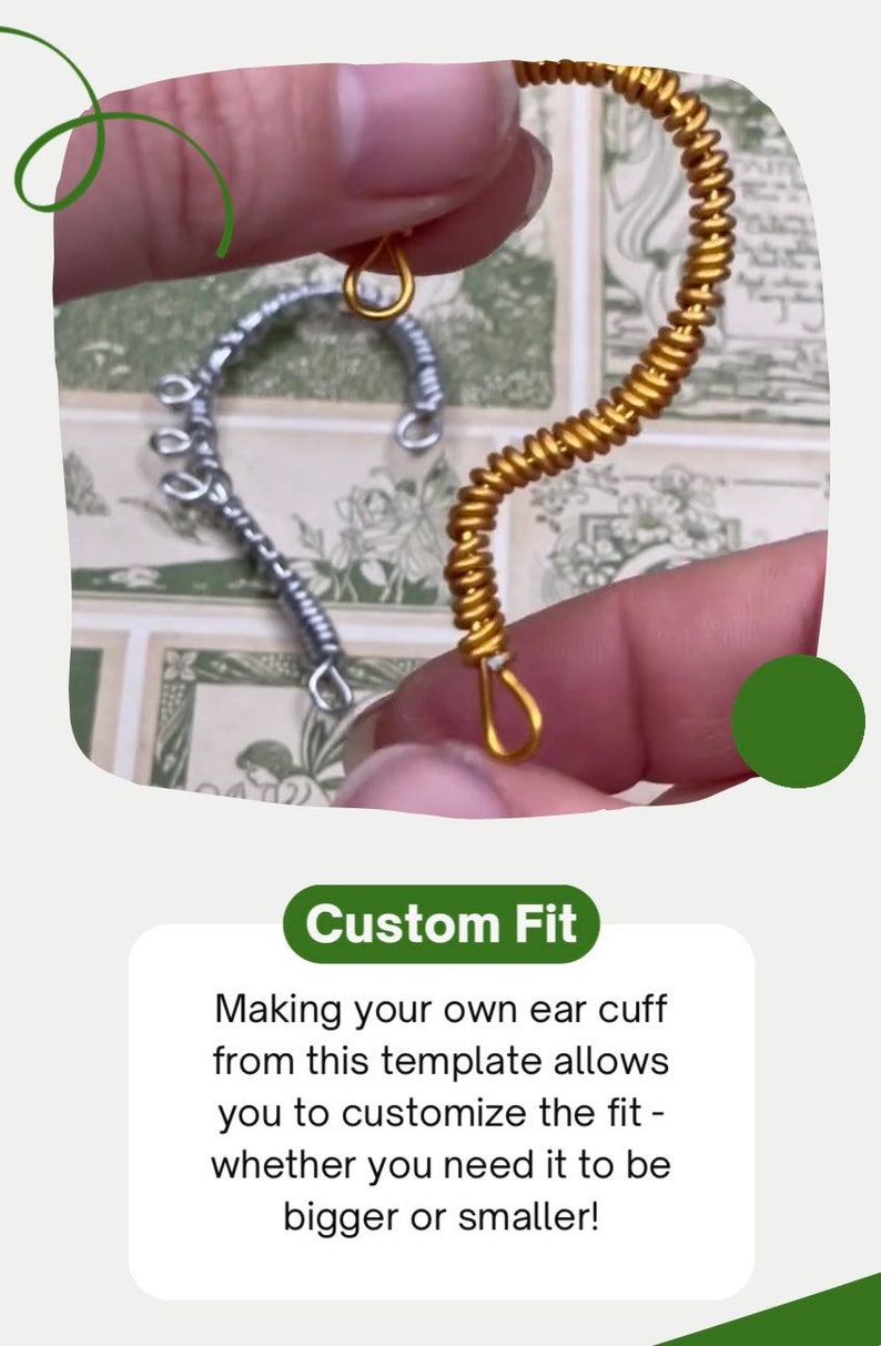 Ear Cuff Template, Make Your Own Earcuff Base, Wire Wrapped Ear Cuff ...