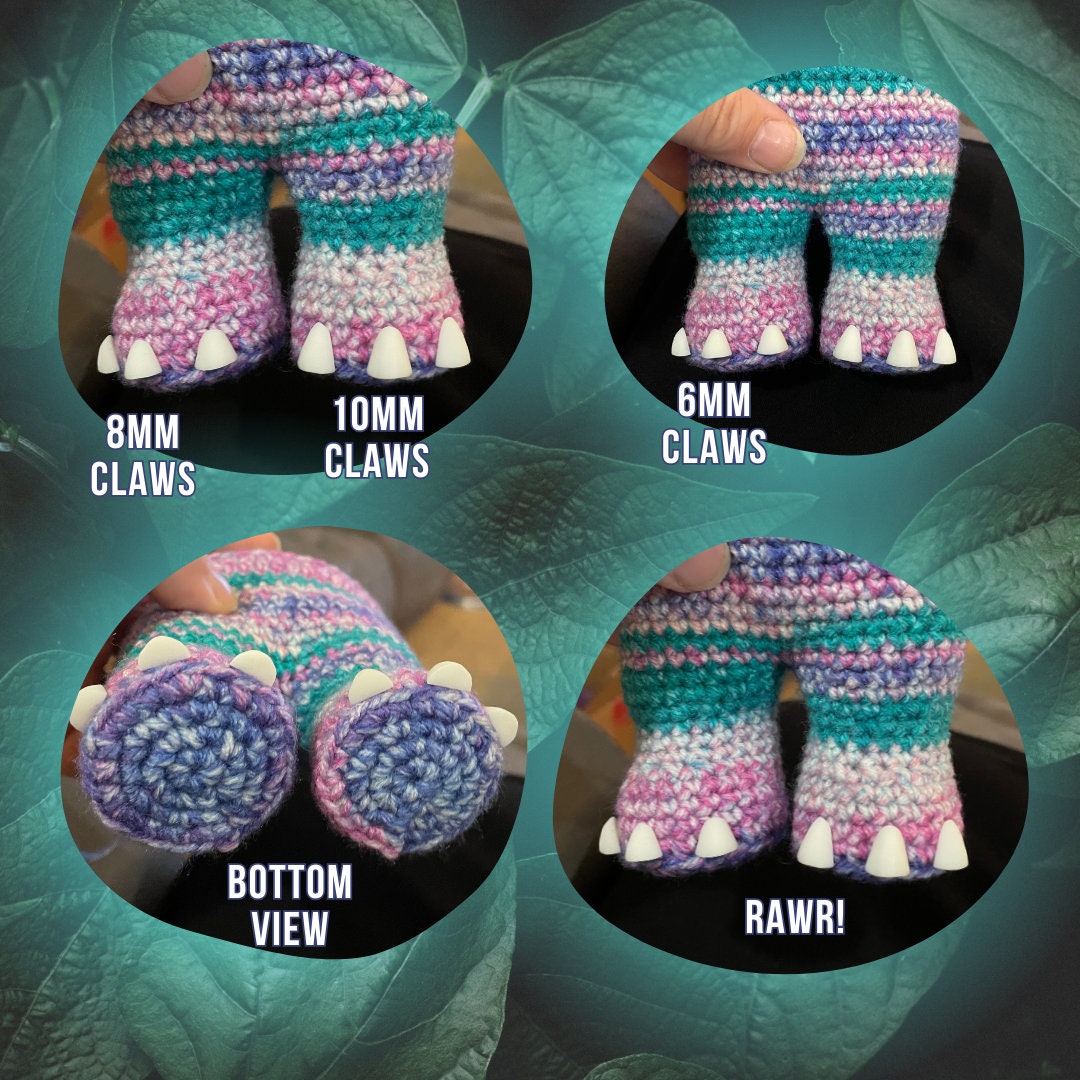 Monster Claws for Amigurumi, Elephant Claws, Claws for Crochet, Claws ...