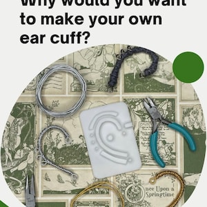 Ear Cuff Template, Make Your Own Earcuff Base, Wire Wrapped Ear Cuff ...