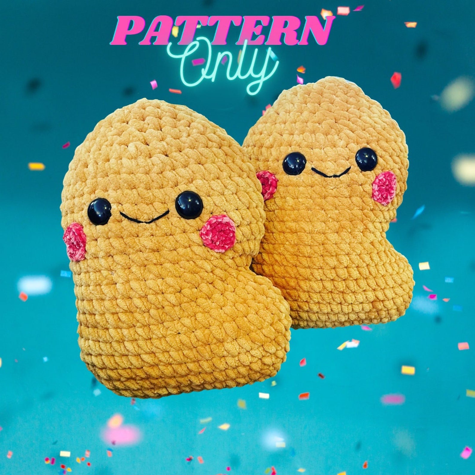 Chicken Nugget Crochet Pattern DIGITAL PDF Downloadable - Etsy