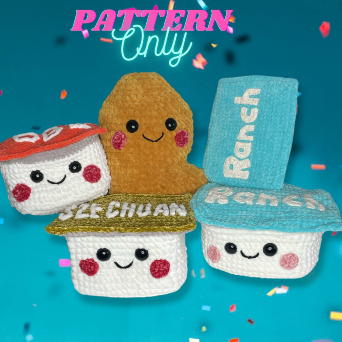 Chicken Nugget Crochet Pattern DIGITAL PDF Downloadable - Etsy