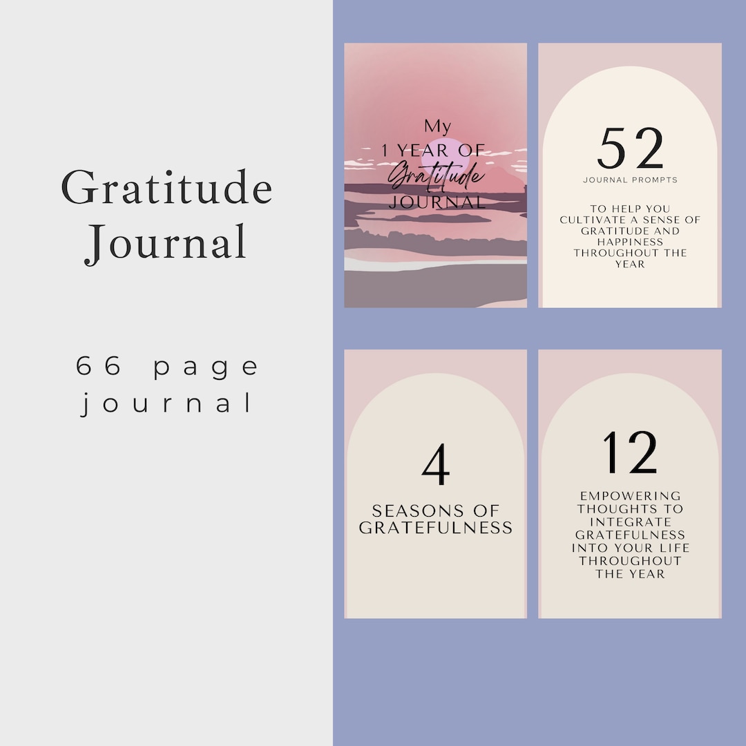 Gratitude Journal, Simple Reflection Journal, Reflection Journal - Etsy