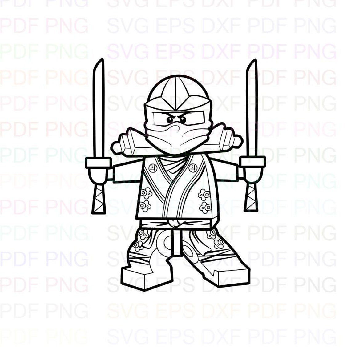 Green Ninja Ninjago Silhouette Svg Dxf Eps Pdf Png Cricut | Etsy