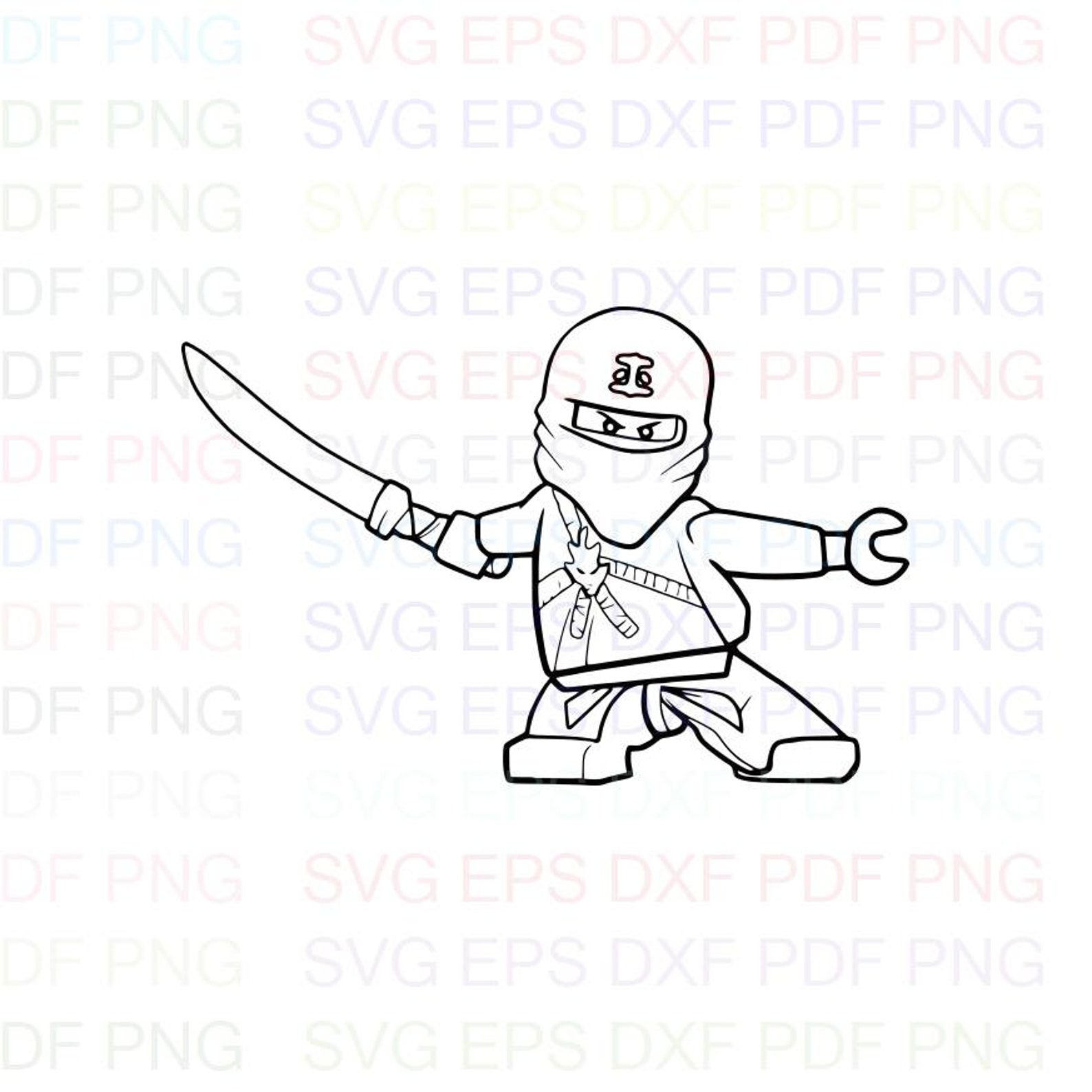 Kai Lego Ninjago Silhouette Svg Dxf Eps Pdf Png Cricut | Etsy