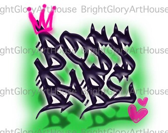Hoochie Mama PNG Digital Download Airbrush Graffiti 90s 00s Art PNG - Etsy