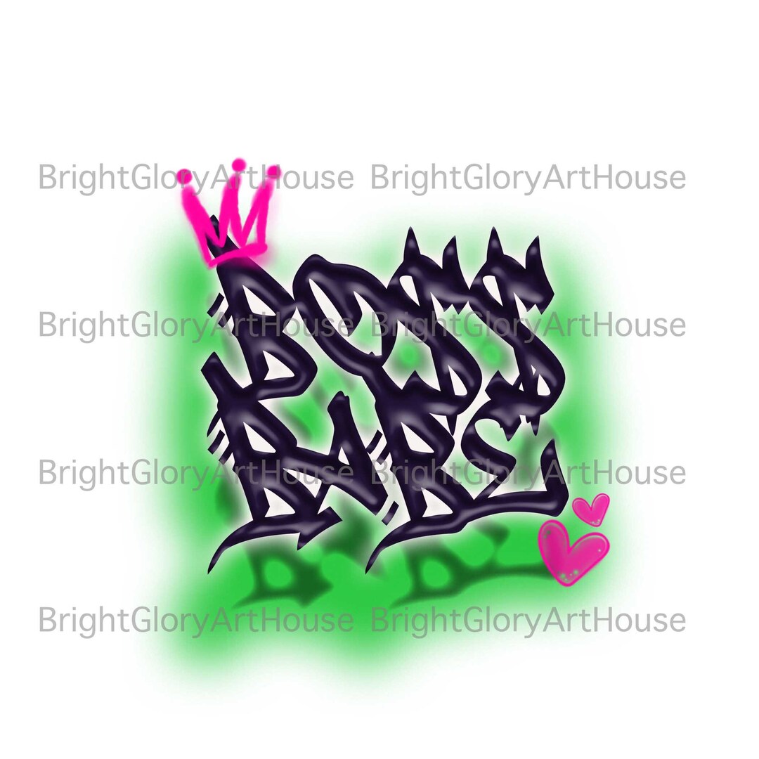 Boss Babe PNG Digital Download Airbrush Graffiti 90s 00s Art PNG - Etsy