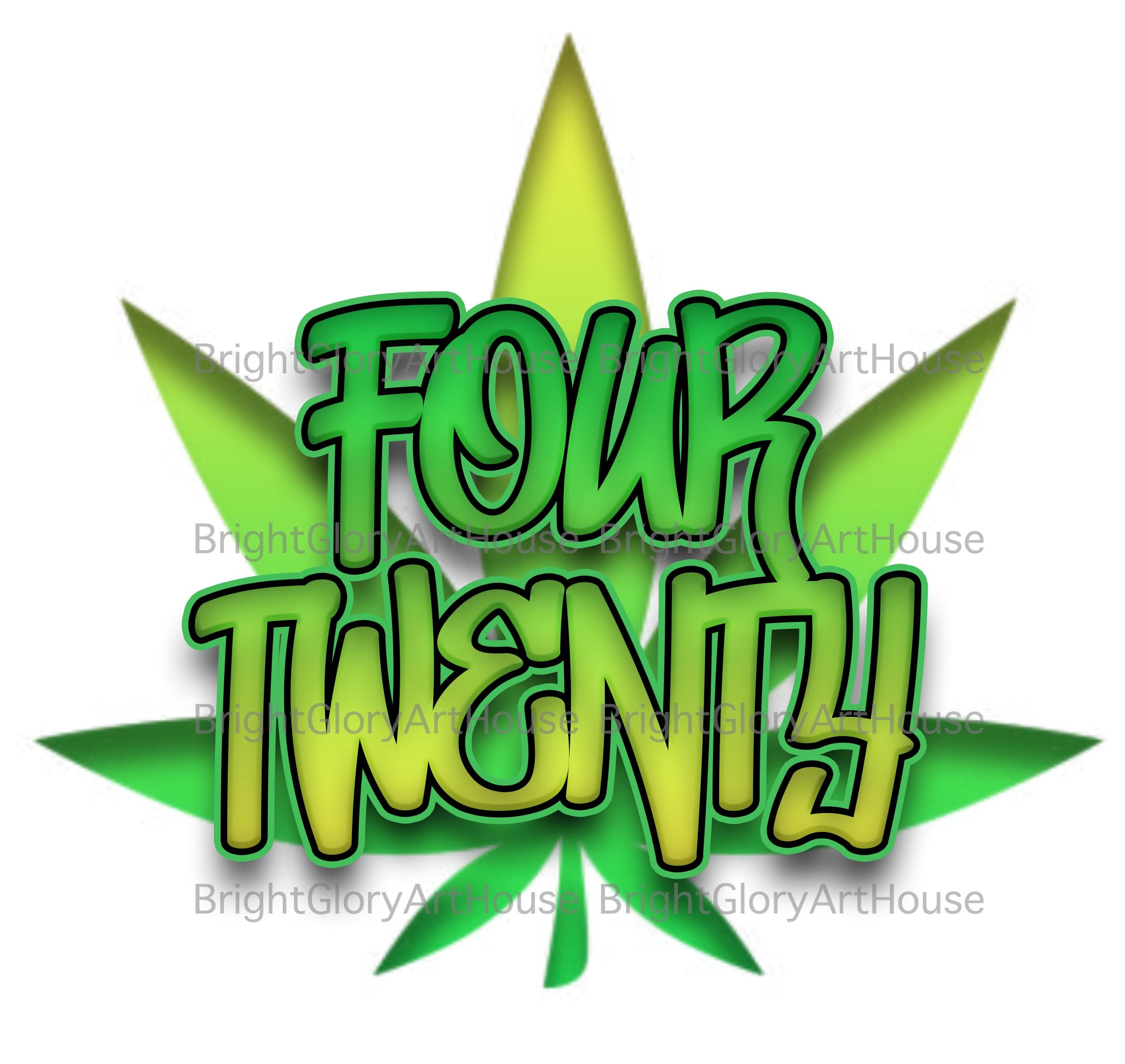 Four Twenty PNG Digital Download Weed Leaf Celebrate Cannabis Smoke Art ...