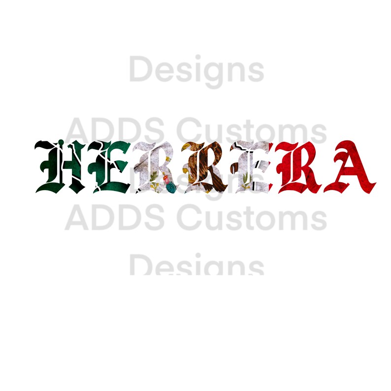Herrera Family Name PNG - Etsy