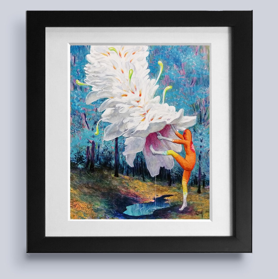 Bloostig- This is a Weird Art Print of a Weird Original Painting, This ...