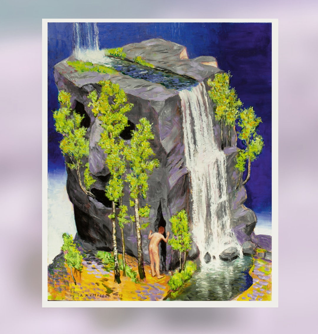 Caverning, Weird Art Print of an Original Weird Painting, 8x10, This ...