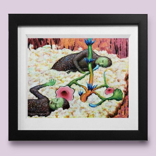 Fraklit Unique Art Print of an Original Weird Painting This | Etsy