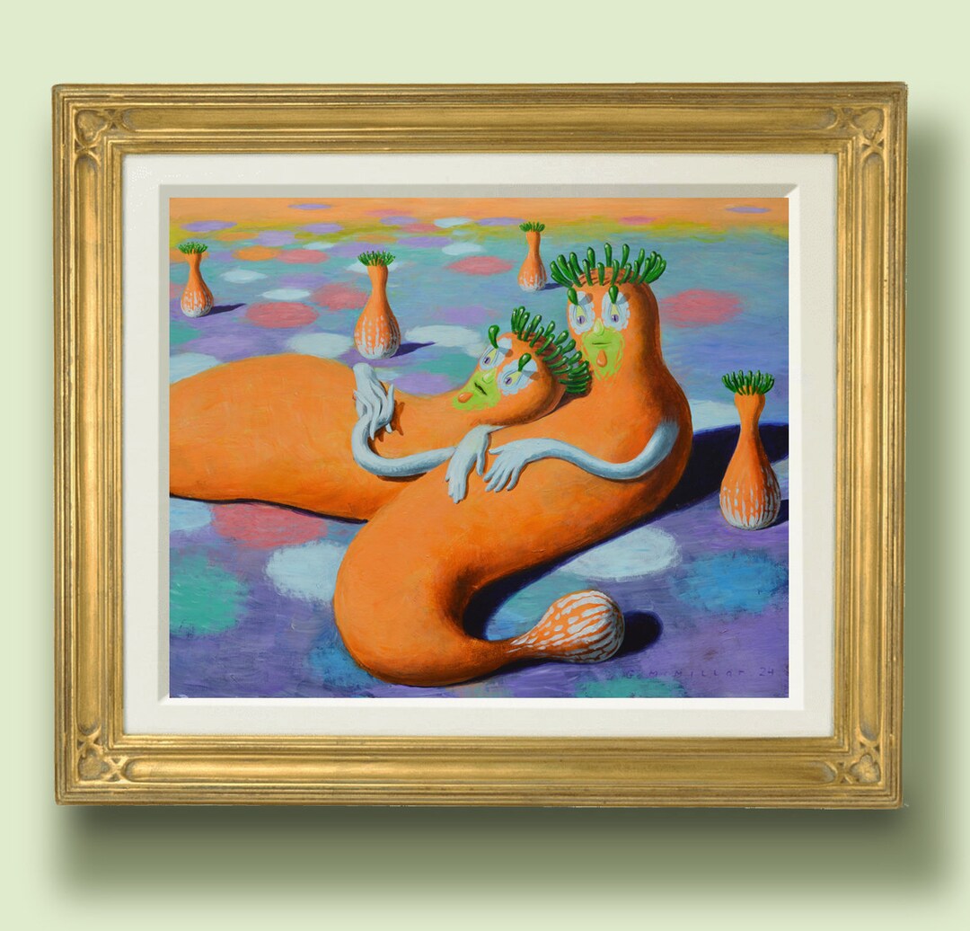 Shalaba Weird Unframed Art Print of an Original Painting, This Surreal ...