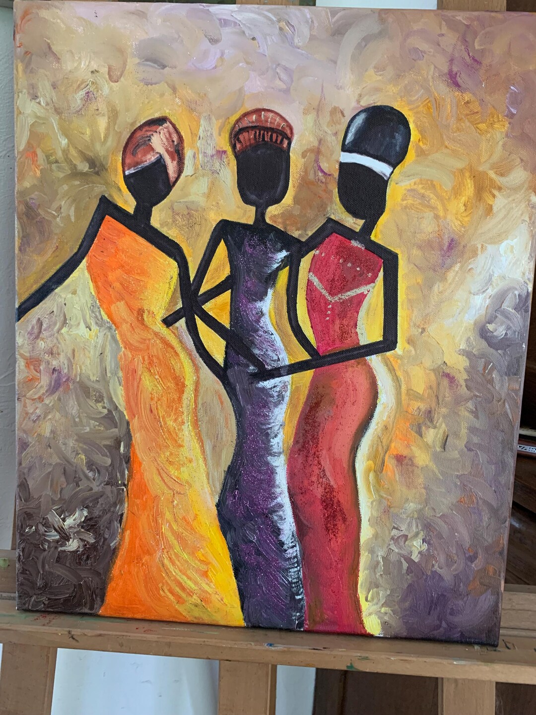 TABLEAU Oil Painting African Theme - Etsy