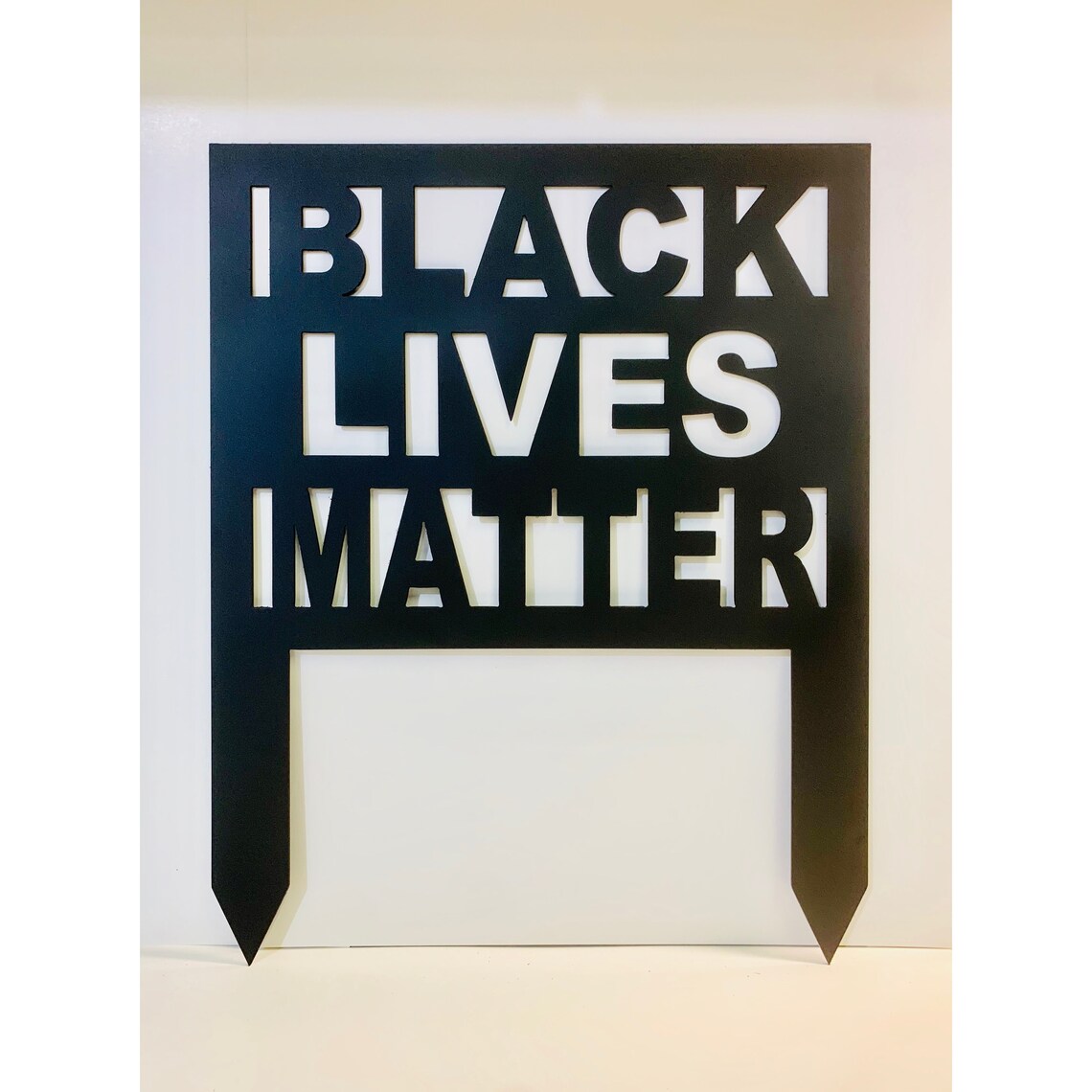 Black Lives Matter Yard Sign, BLM Metal Yard Art, Racial Equality ...