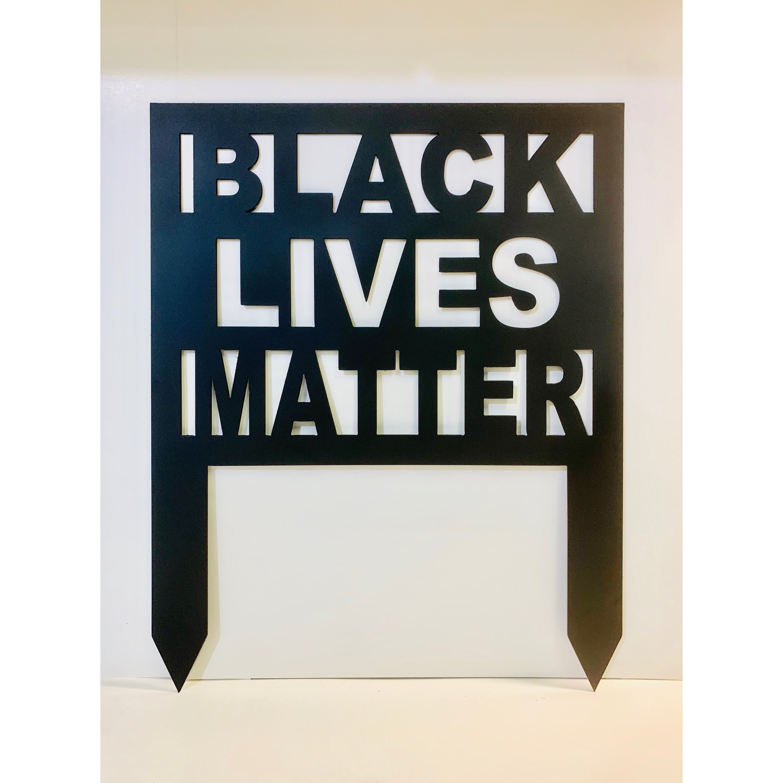 Black Lives Matter Yard Sign, BLM Metal Yard Art, Racial Equality ...