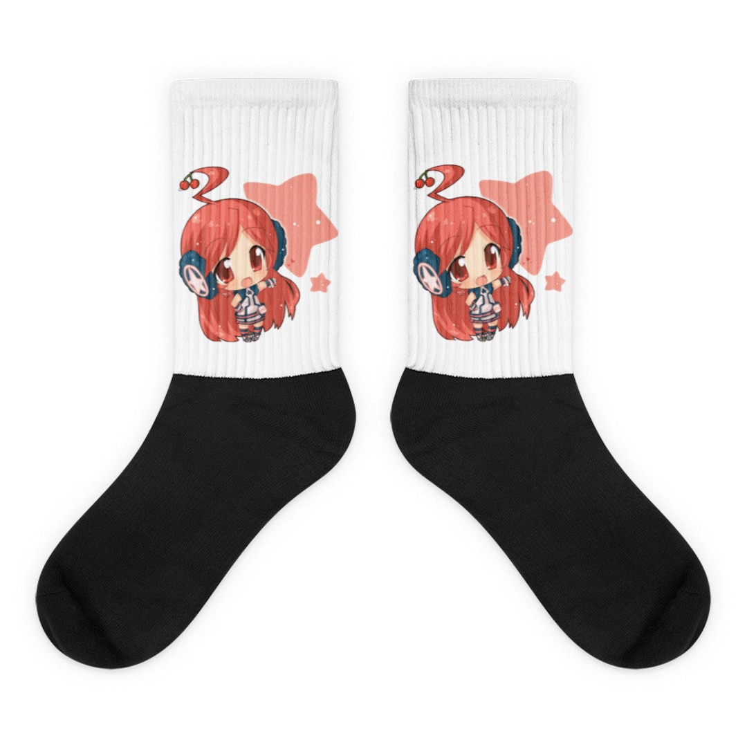 Cute Chibi Anime Girl Socks - Etsy