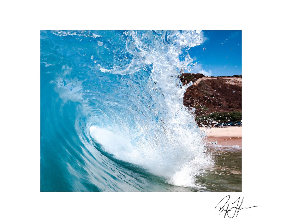 Sandy Beach Barrel - Hawaii Fine Art Print (signed + Matted) - Etsy
