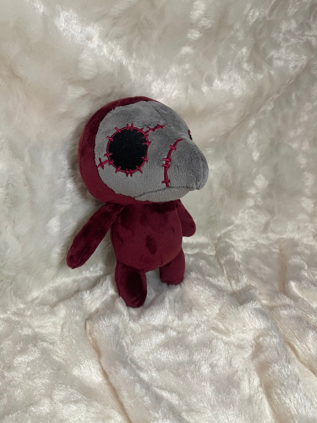 Stitched Maroon Plague Plush - Etsy