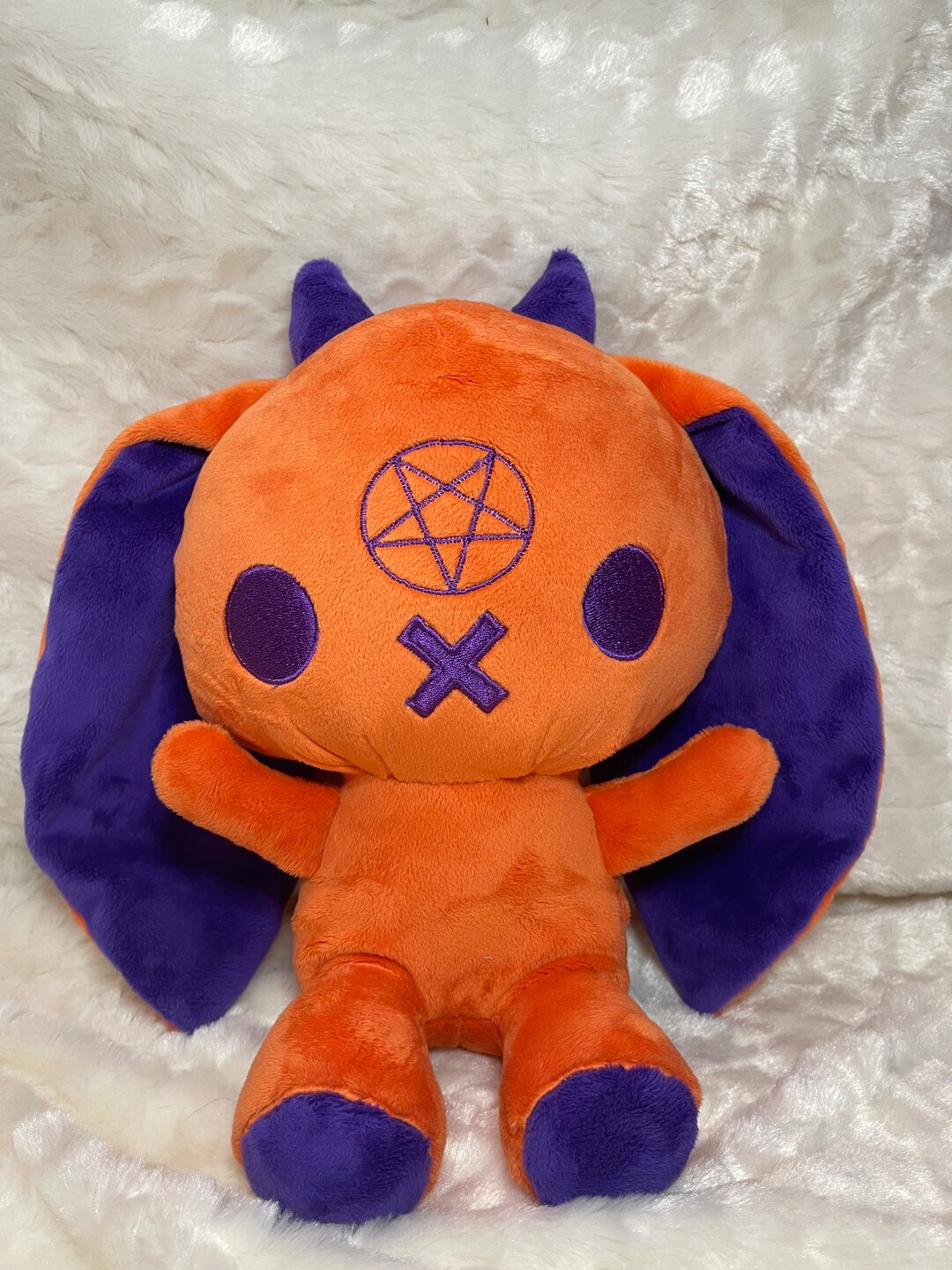 Orange Demon Bunny Plush - Etsy
