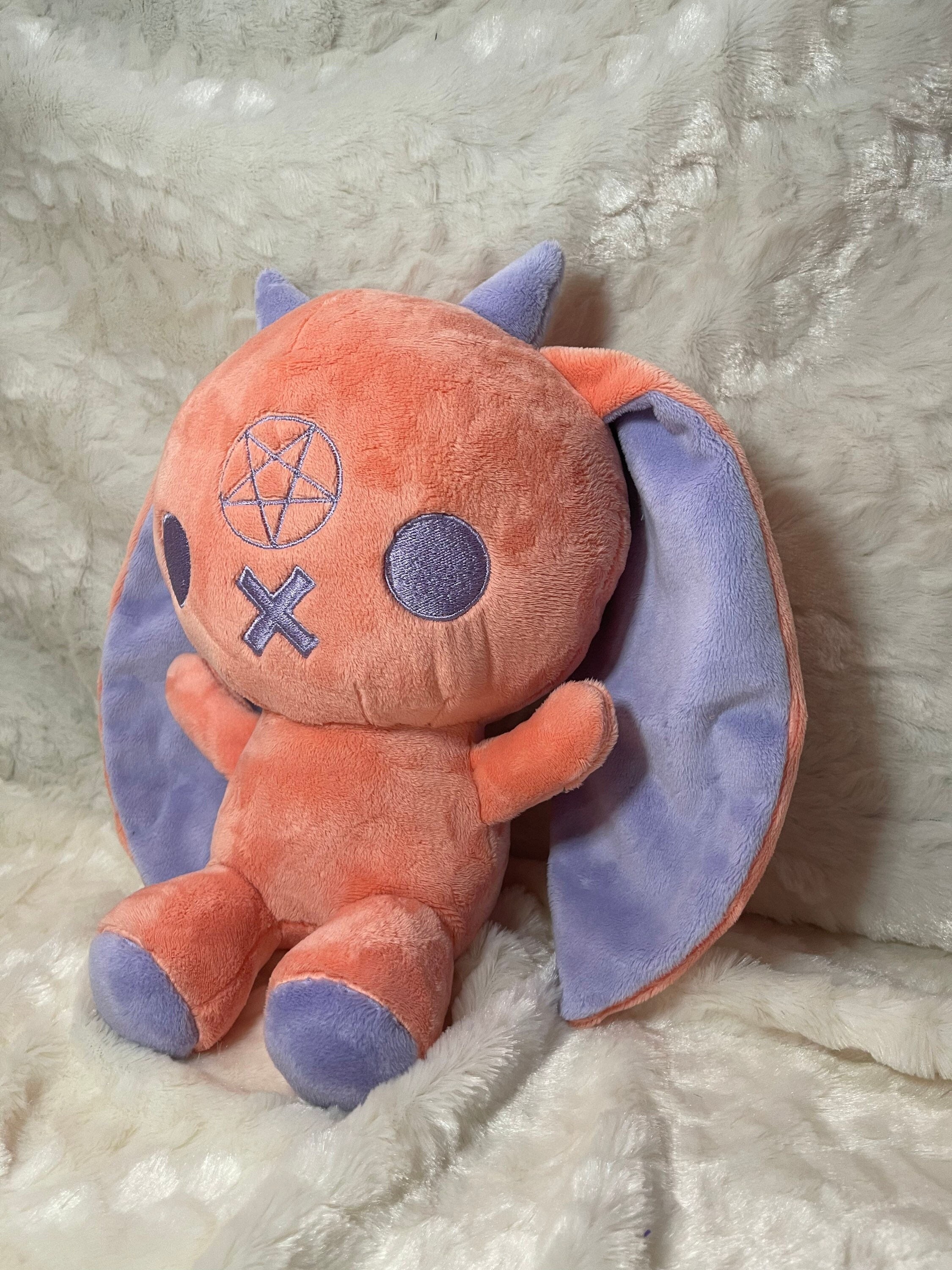 Light Orange Demon Bunny Plush - Etsy
