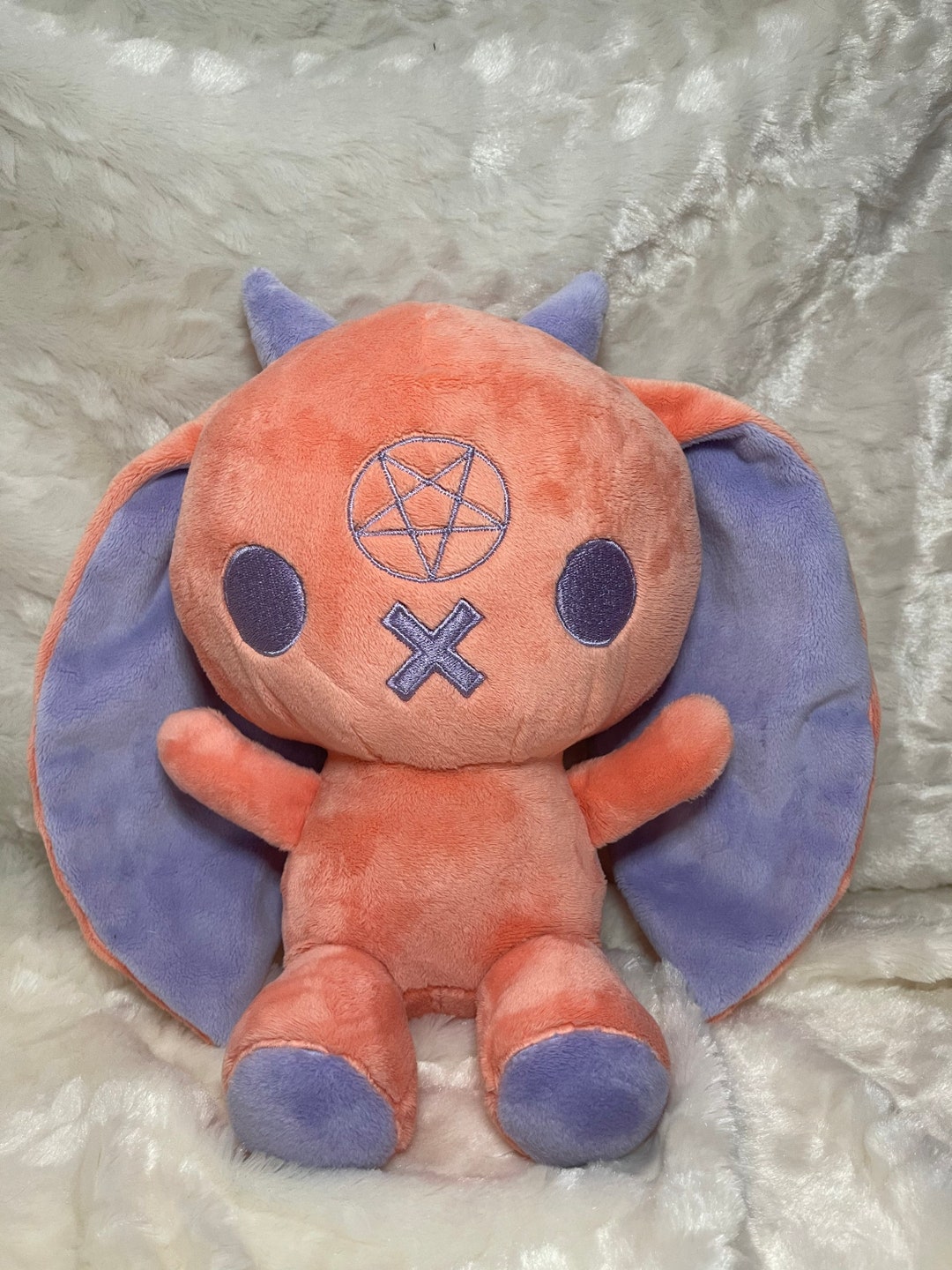 Light Orange Demon Bunny Plush - Etsy