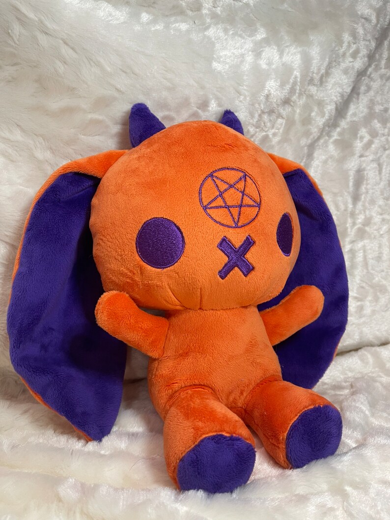 Orange Demon Bunny Plush - Etsy