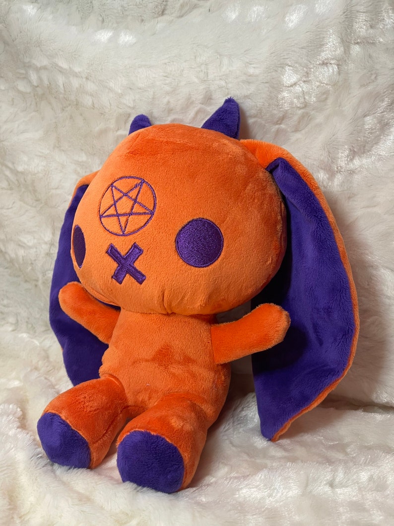 Orange Demon Bunny Plush - Etsy