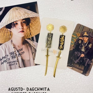 NEW Agustd-daechwita Inspired Earrings, Sword Earrings, K-pop Earrings ...
