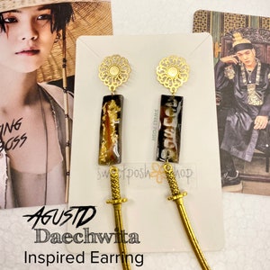 NEW Agustd-daechwita Inspired Earrings, Sword Earrings, K-pop Earrings ...