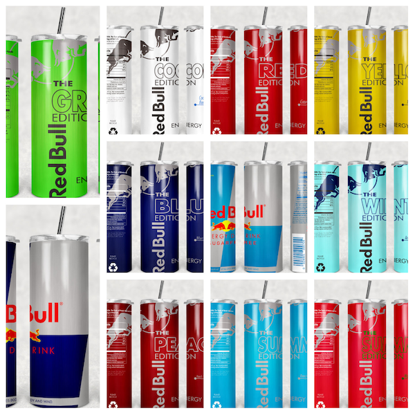 Red Bull 20 Oz Wraps - Etsy