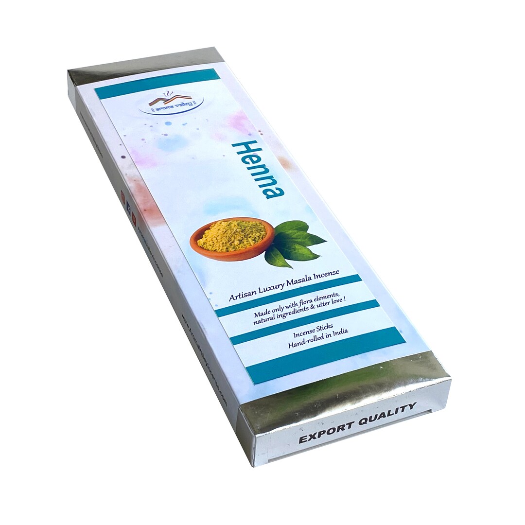 HENNA Incense Sticks | Artisan Luxury Masala Incense | Divine Scent ...