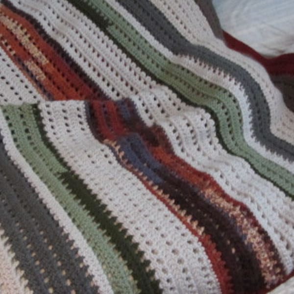 Green Gray Rust Throw Blanket - Etsy