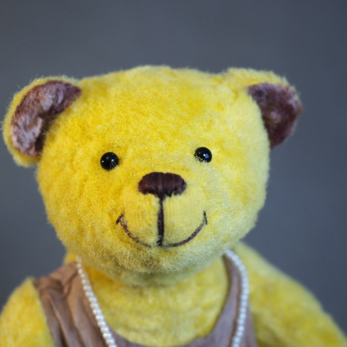 Teddy bear yellow/ classic teddy bear/ teddy bear artist/ | Etsy