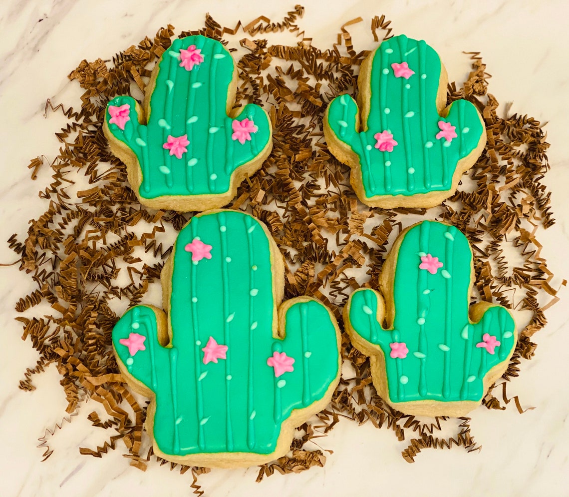 Vegan Cactus Sugar Cookies adorable - Etsy