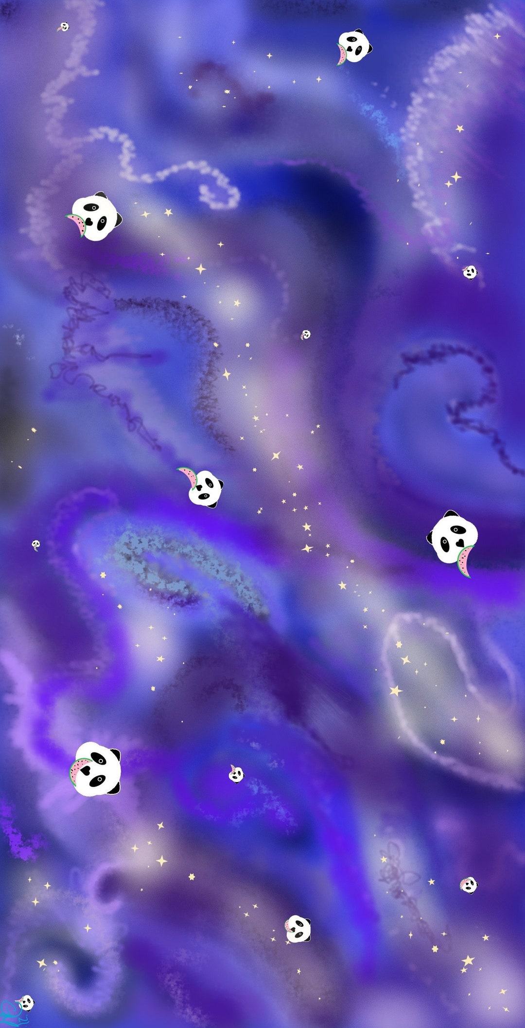 Galaxy Panda- Digital Wallpaper - Etsy