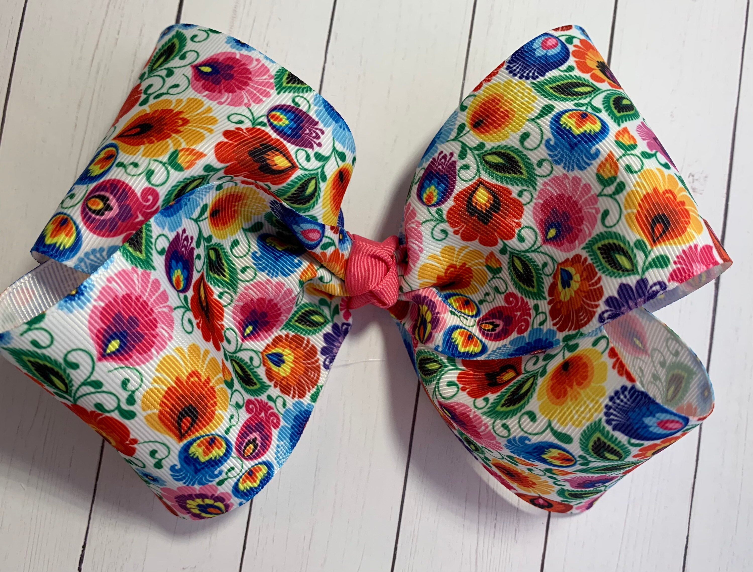 8 Mexican Folklore Boutique Bow Rooster Hairbow Floral Bow | Etsy