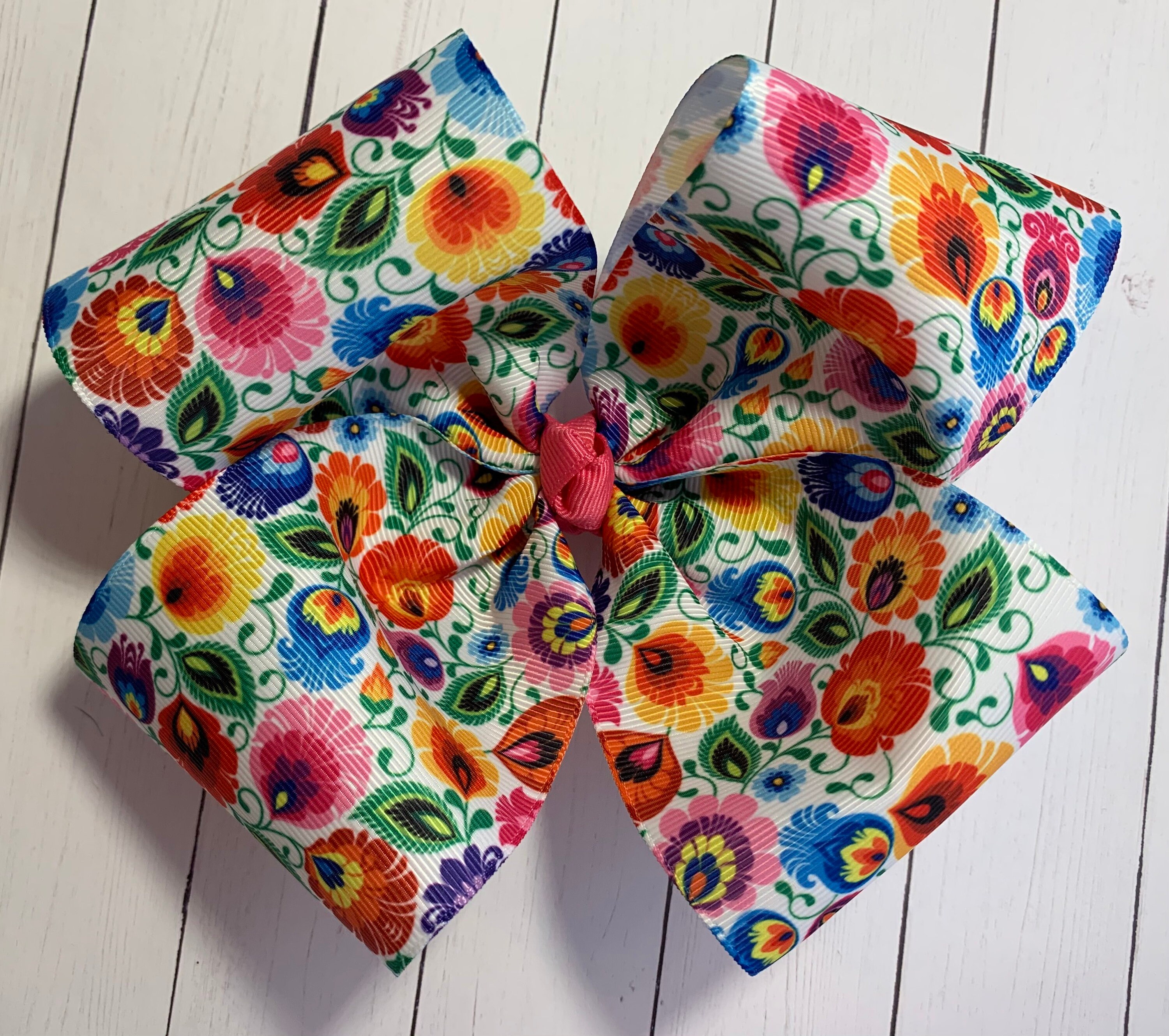 8 Mexican Folklore Boutique Bow Rooster Hairbow Floral Bow | Etsy