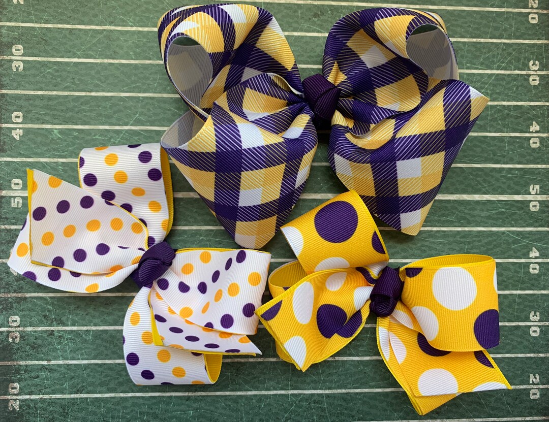 LSU Tigers Boutique Bow- Purple and Gold, Louisiana State University ...