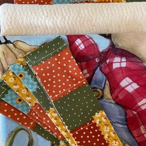 Harvest Scarecrow Quilt Kit, Easy! Make in One Day!, Includes Quilt Top, Batting, Backing, and ...