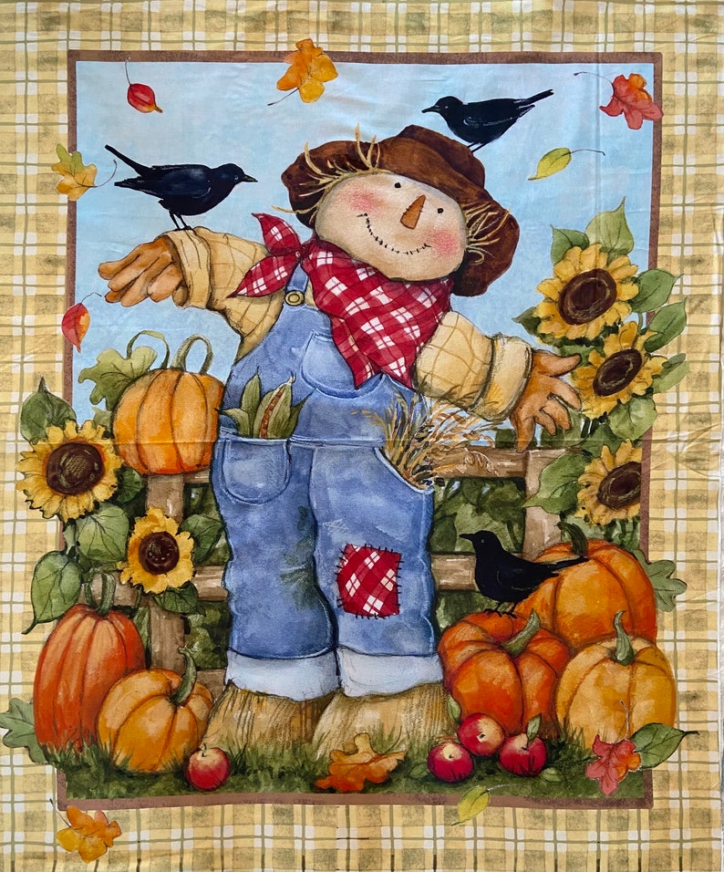Harvest Scarecrow Quilt Kit, Easy! Make in One Day!, Includes Quilt Top ...