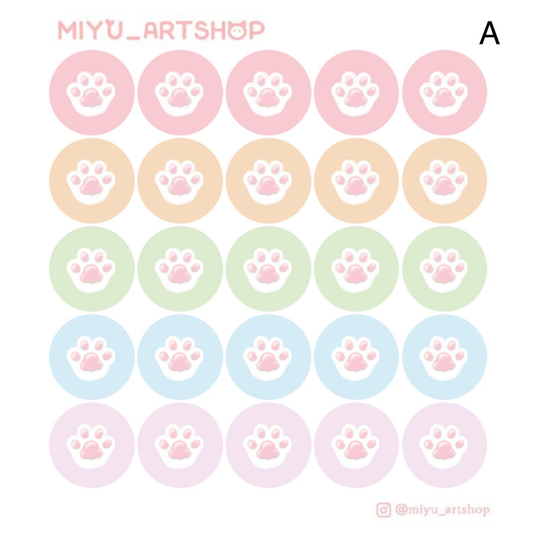 Circle Cat Stickers Planner Sticker Diary Stickers Notebook | Etsy