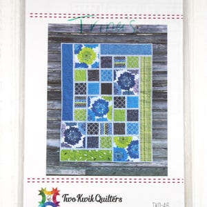 2009 Kwik Shifted Blocks Quilt Pattern: Squares & Flowers (48 X 62) - Etsy