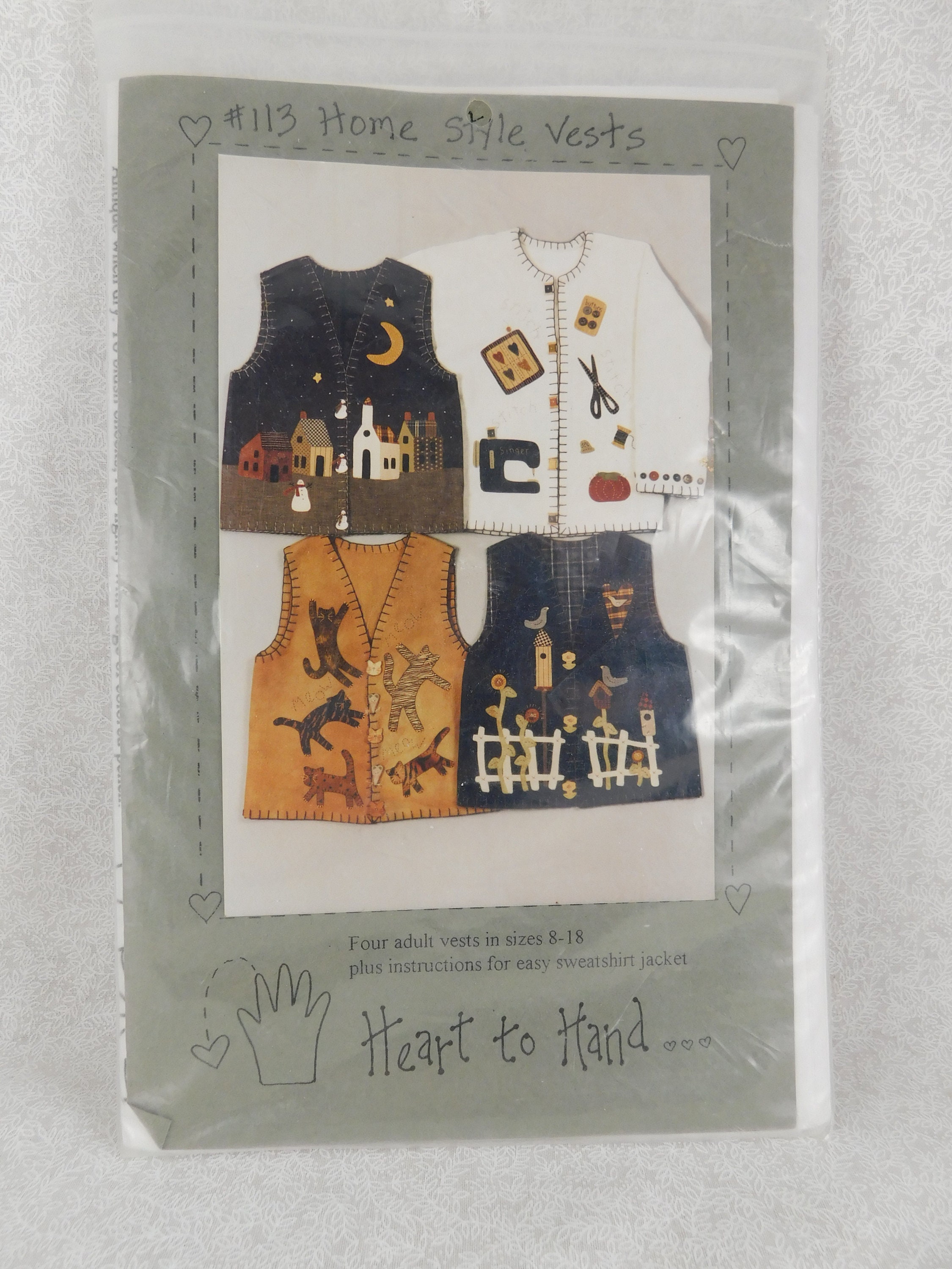Vintage Heart to Hand home Style Vests, Vest Patterns, Kitty, Christmas ...