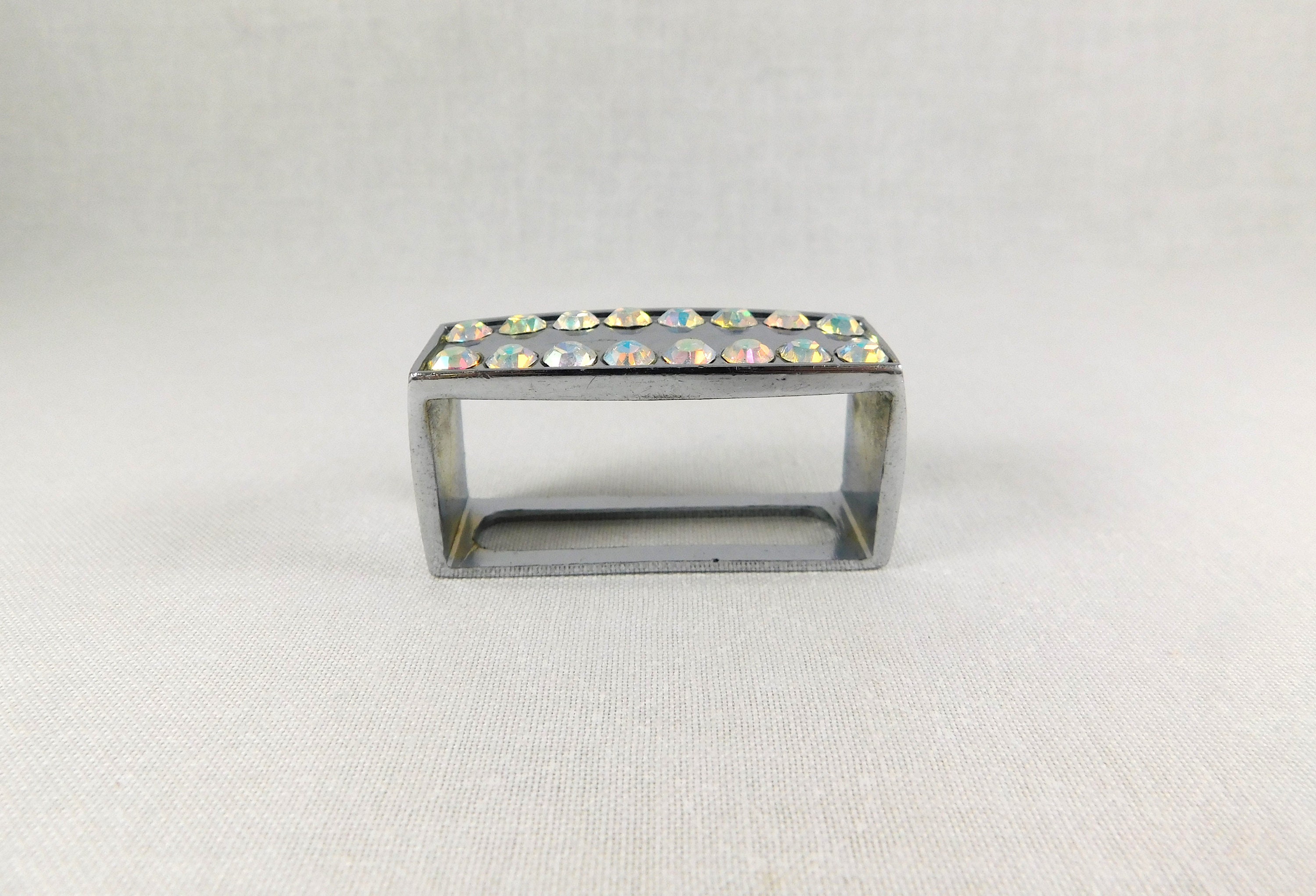Aurora Borealis Studded Belt Keeper, Fits 1 to 1-1/4 Inch Belt, Belt Crafting Supply, Belts and ...