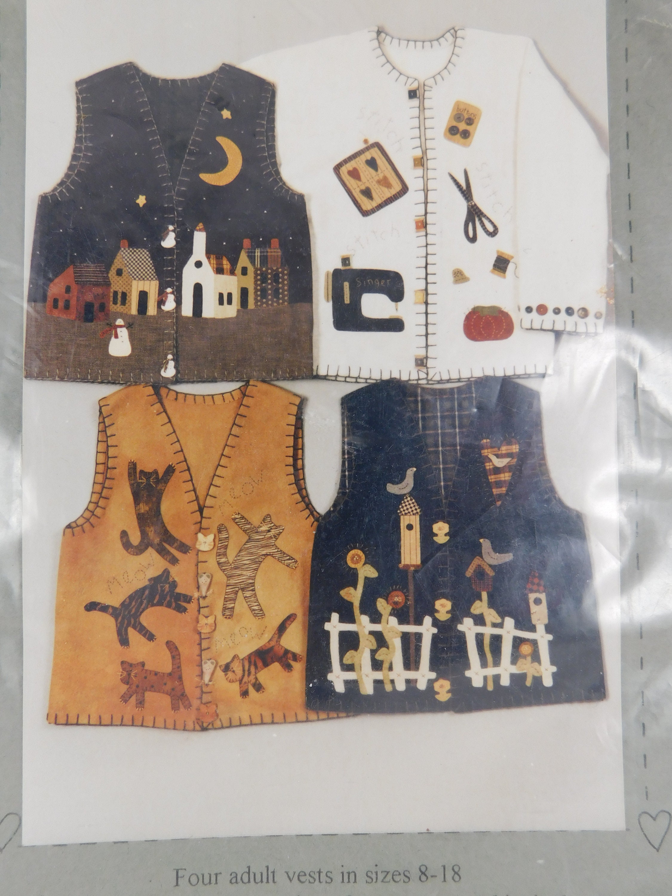 Vintage Heart to Hand home Style Vests, Vest Patterns, Kitty, Christmas ...