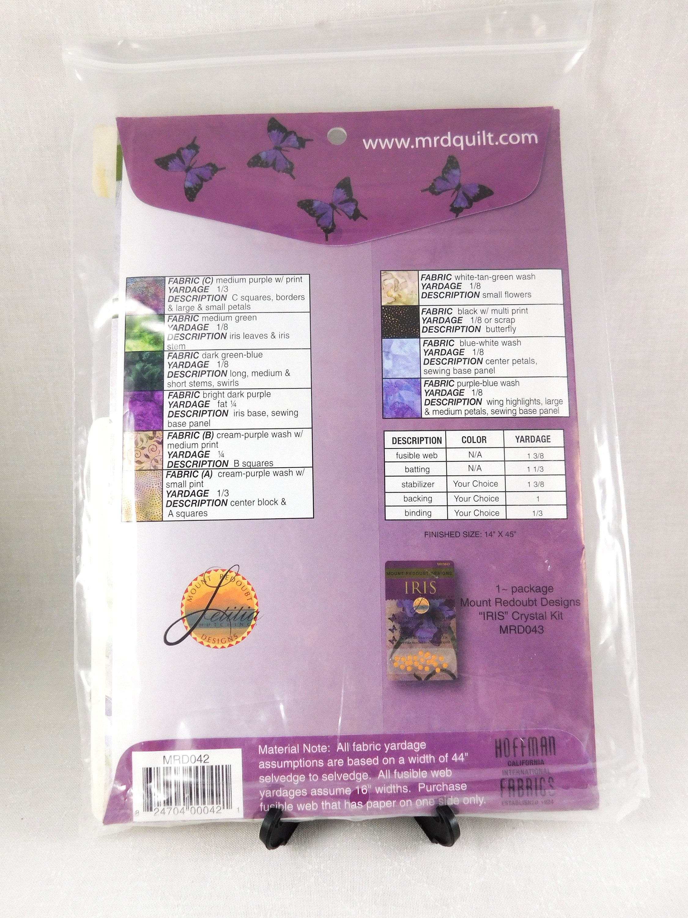 Vintage Applique Quilt Pattern iris Mount Redoubt Designs-never Opened ...