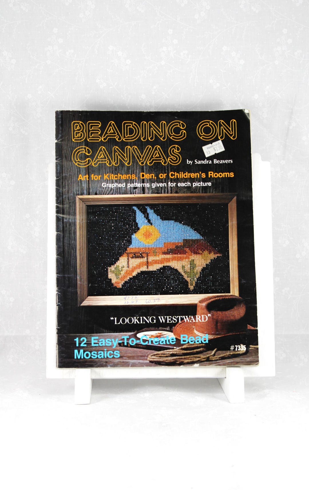 Sandra Beaver's 1979 Beading on Canvas Booklet #7335, "looking Westward ...